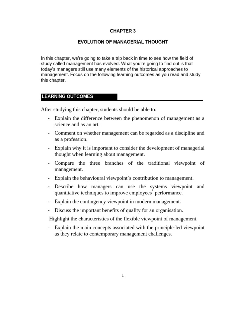 CBMD022 Chapter 2 (2) Evolution of Management | PDF