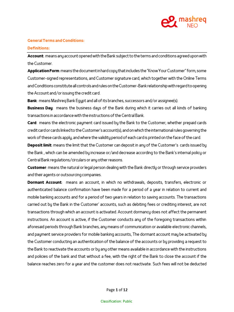 E Mashreq Neo TNC Eng | PDF