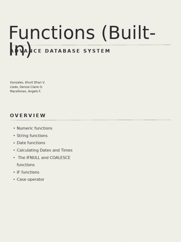 Functions | PDF