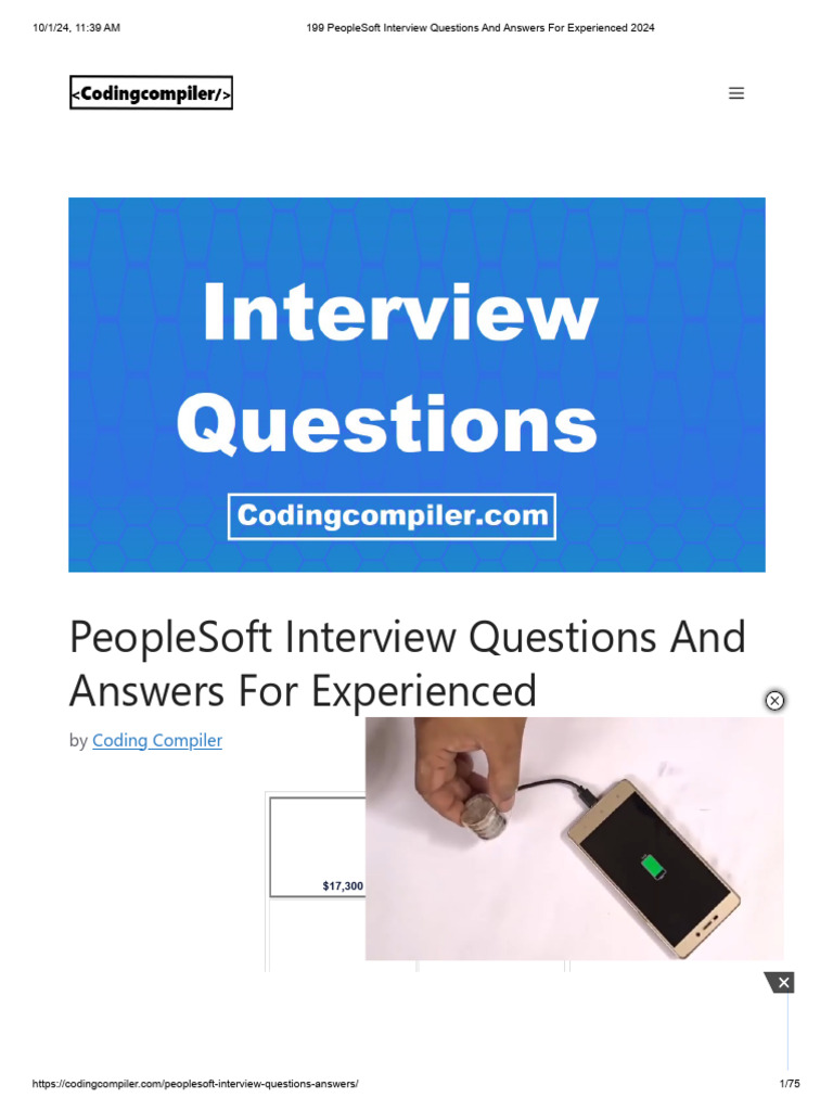 199 PeopleSoft Interview Questions and Answers For Experienced 2024 | PDF