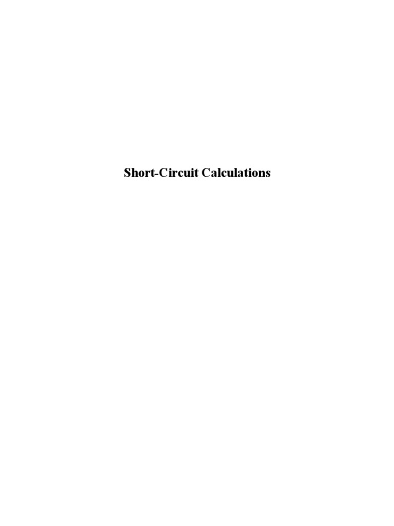 Short-Circuit Calculations Overview | PDF | Transformer | Electrical ...