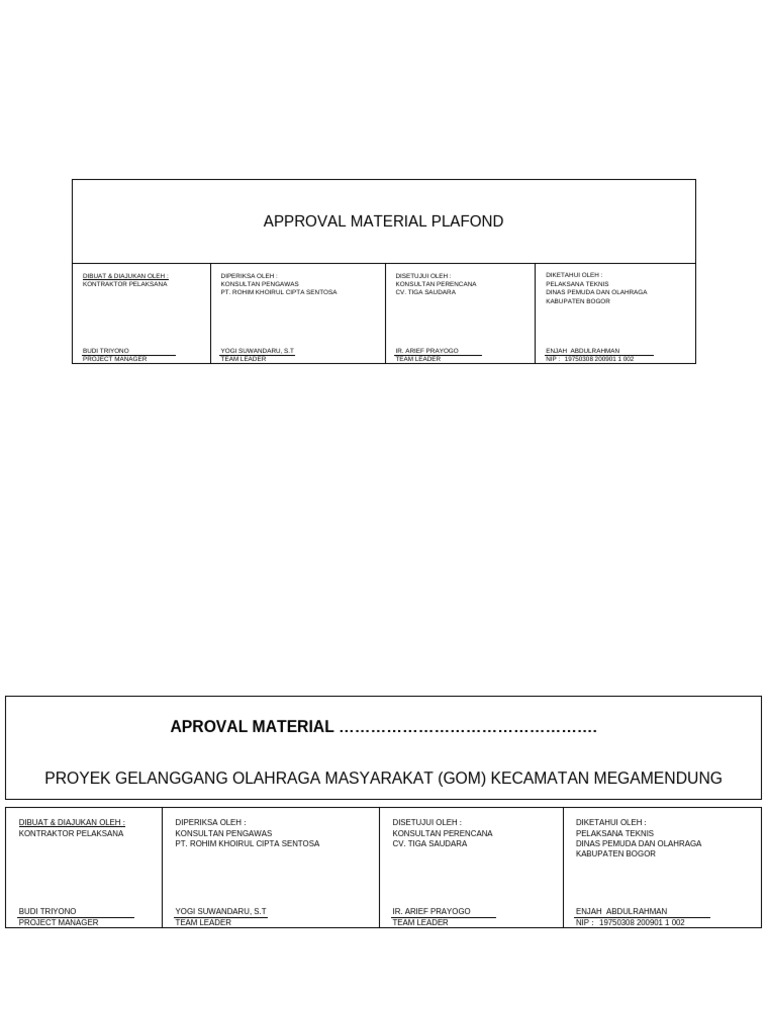 Form Approval Material Besi | PDF
