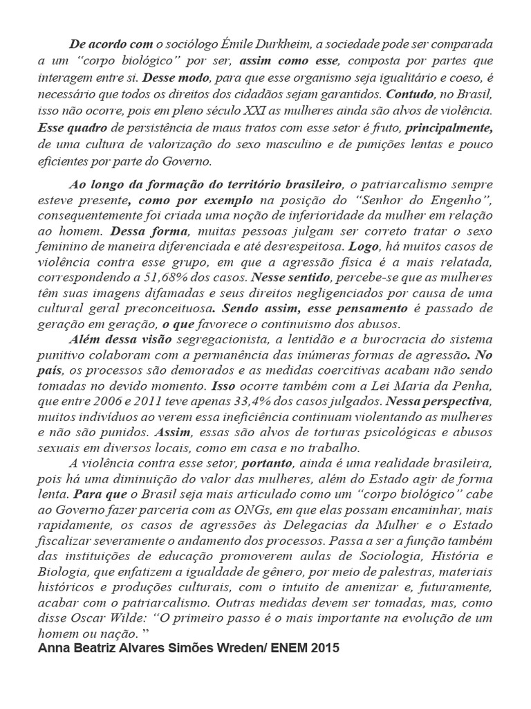 REDAÇÃO NOTA 1000 ENEM | PDF