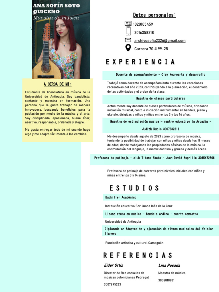 CV - Ana Sofía Soto Actualización | PDF