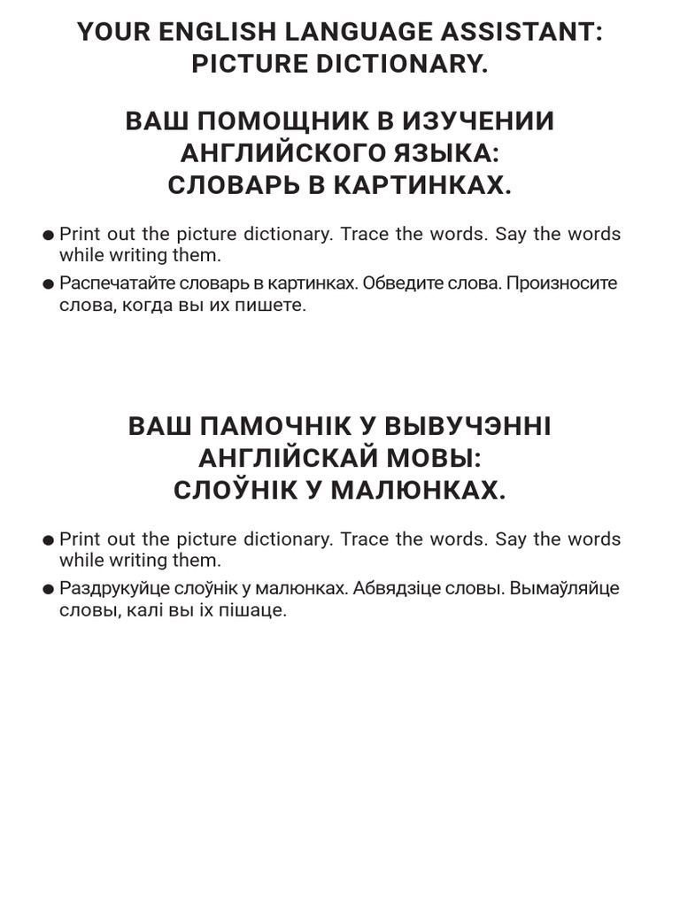 Picture dictionary | PDF