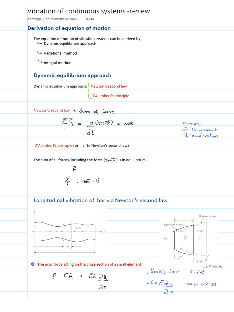 Vibration of Continuous Systems - Review | PDF | Calculus Of Variations ...
