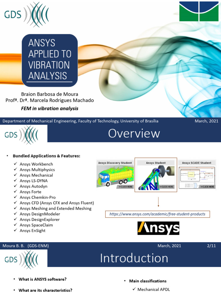 Ansys Applied To Vibration Analysis | PDF | Elasticity (Physics) | Young's Modulus