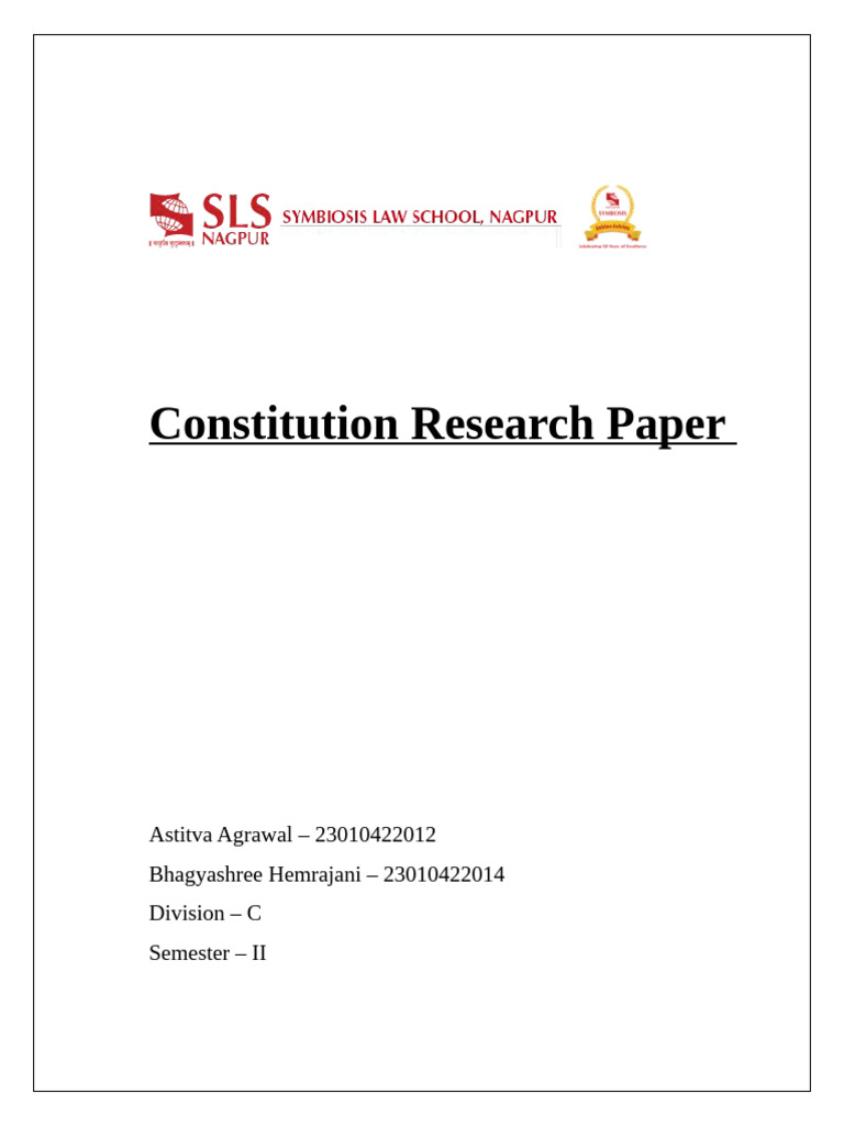 Constitutionalism in Comparative Perspective - A Study of India With ...