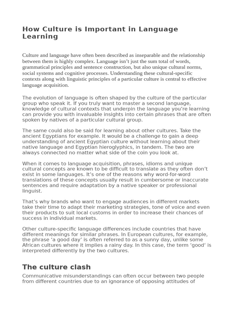 Foreign Culture | PDF