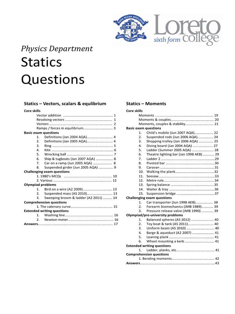 Statics Ques | PDF