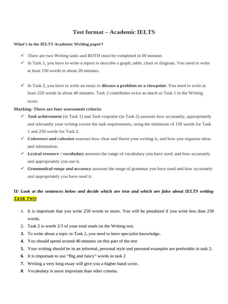 Writing Task 2 Test Format Prep 2 | PDF