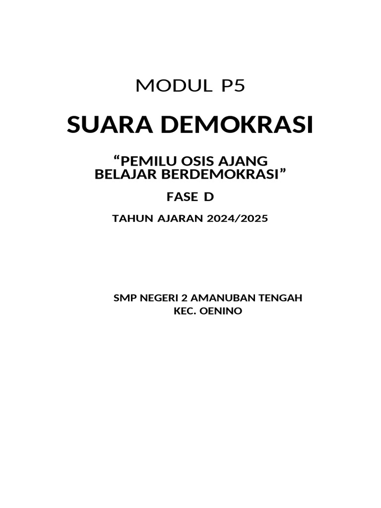 Modul Suara Demokrasi | PDF