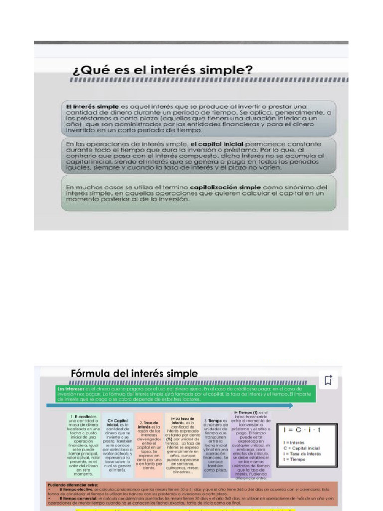 Interes Simple Matematica Financiera | PDF