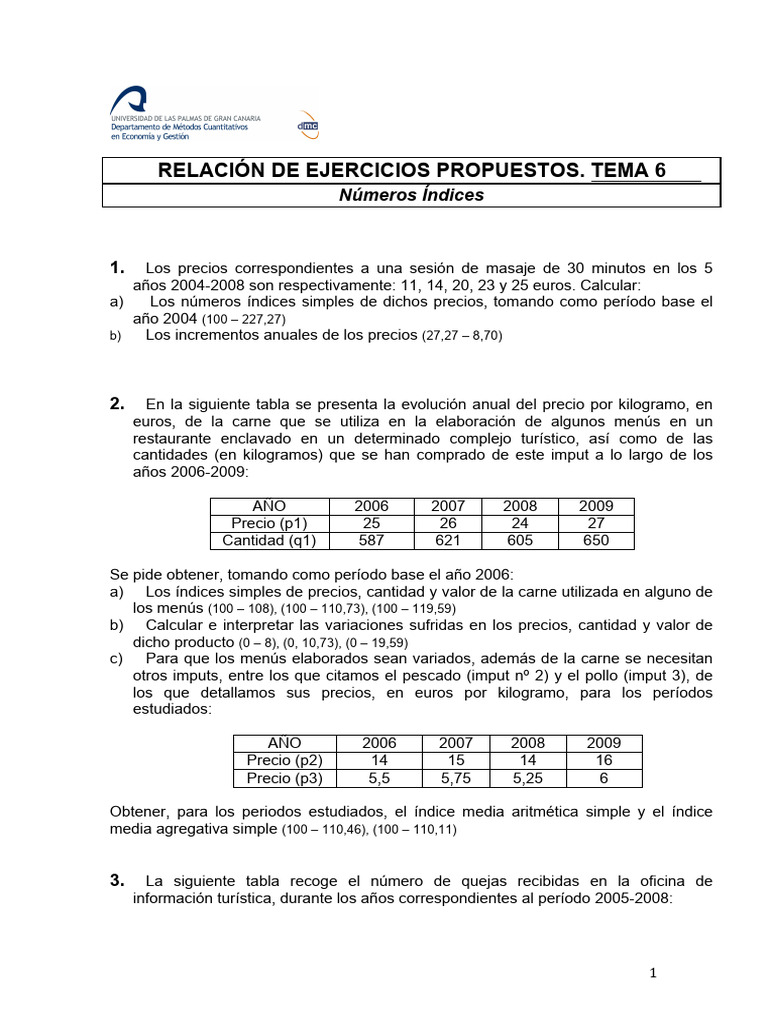 TEMA 6. Ejercicios Propuestos | PDF