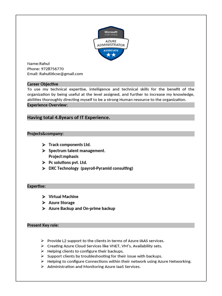 Rahul Resume | PDF