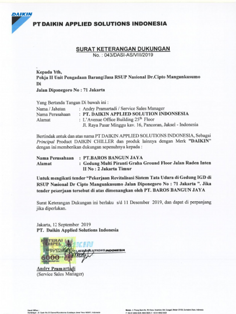 Scan Surat Dukungan | PDF
