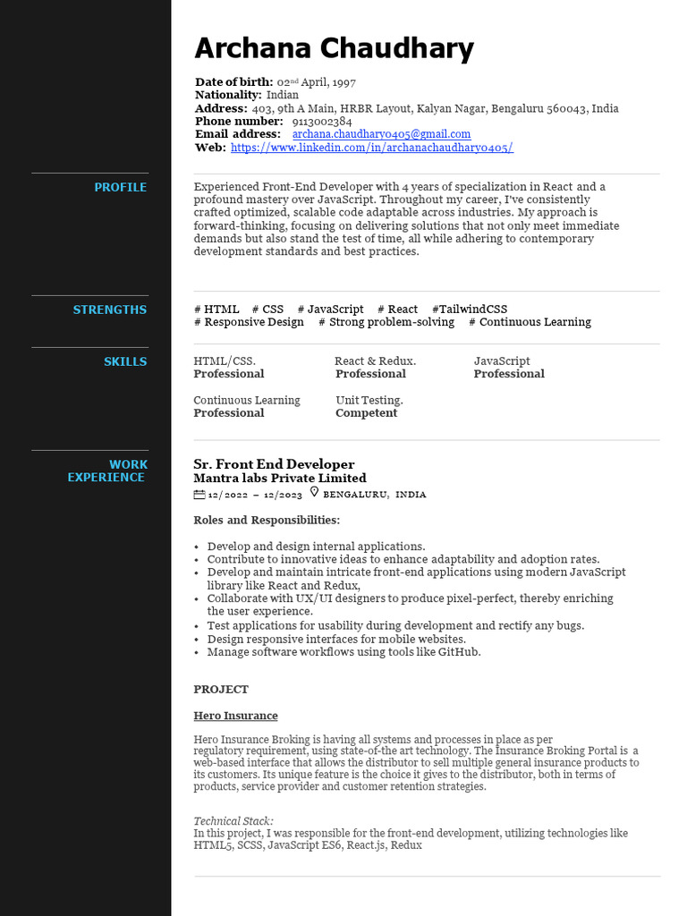 Archana Resume | PDF