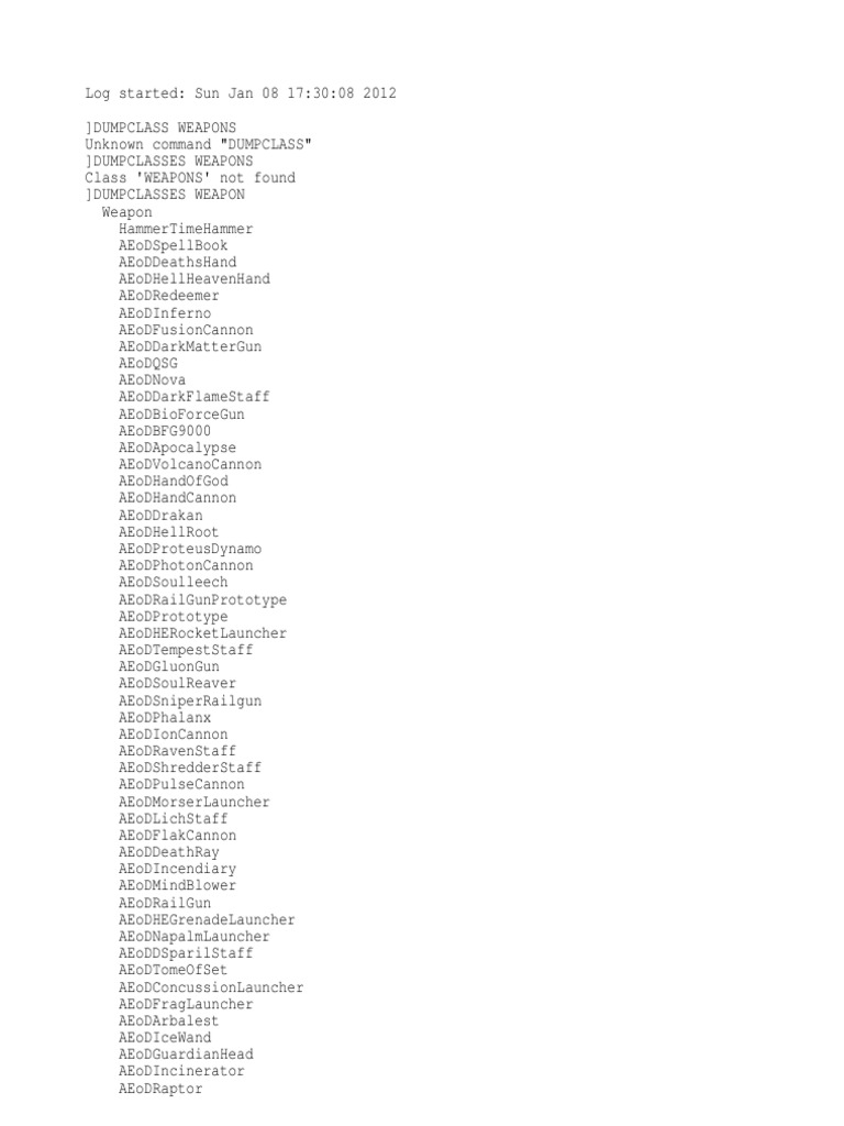 Gamer's Weapon Log | PDF | Military Equipment | Projectiles