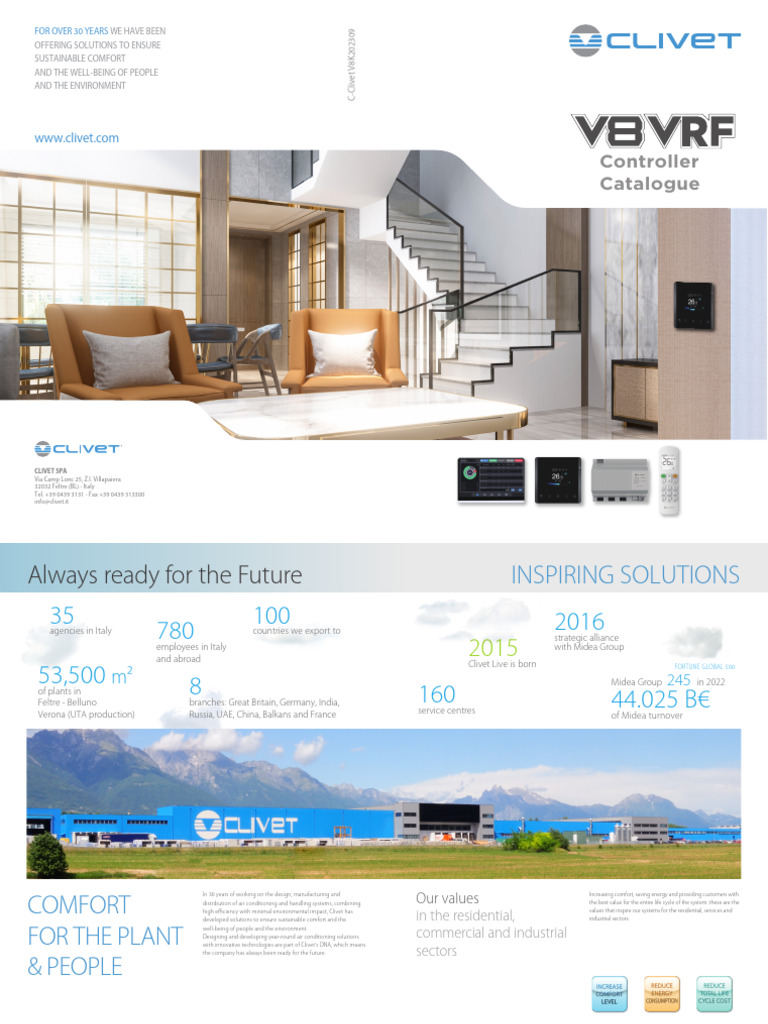 Clivet V8 Control Solutions 20230919 V4 | PDF