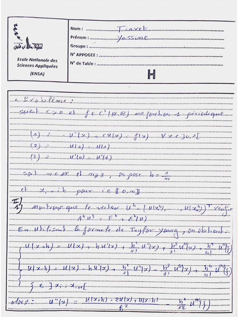Mathématiques Pour L - Ingénierie - Correction CC Par Yassine Tiaret | PDF