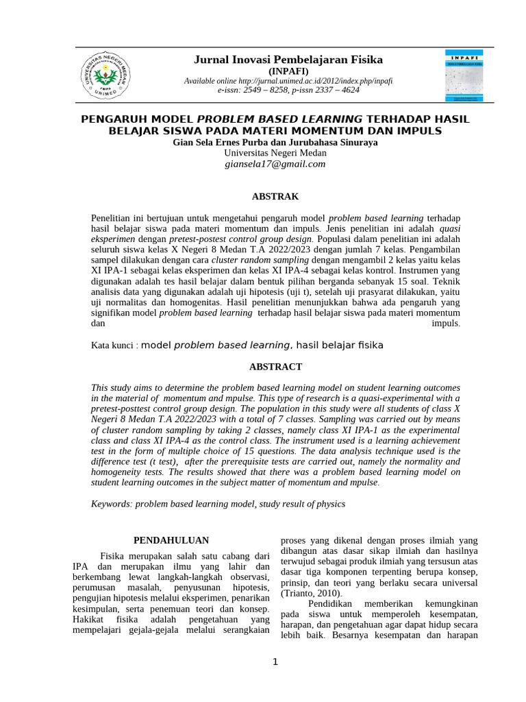 Jurnal Infafi Gian Sela | PDF