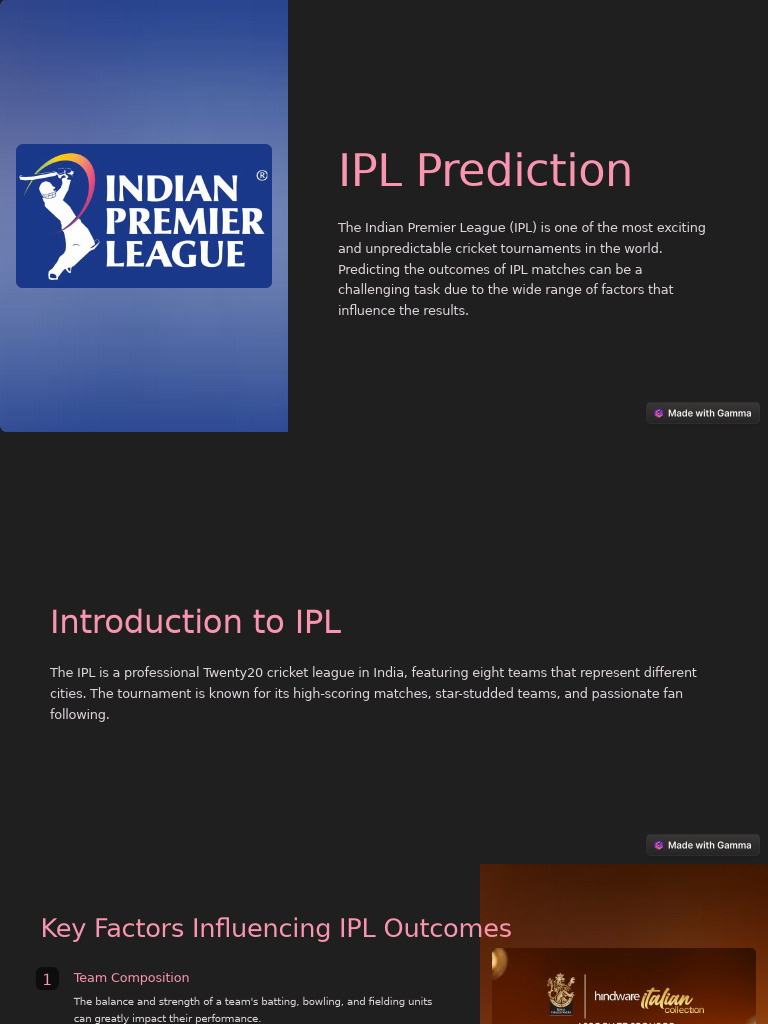 IPL Prediction | PDF
