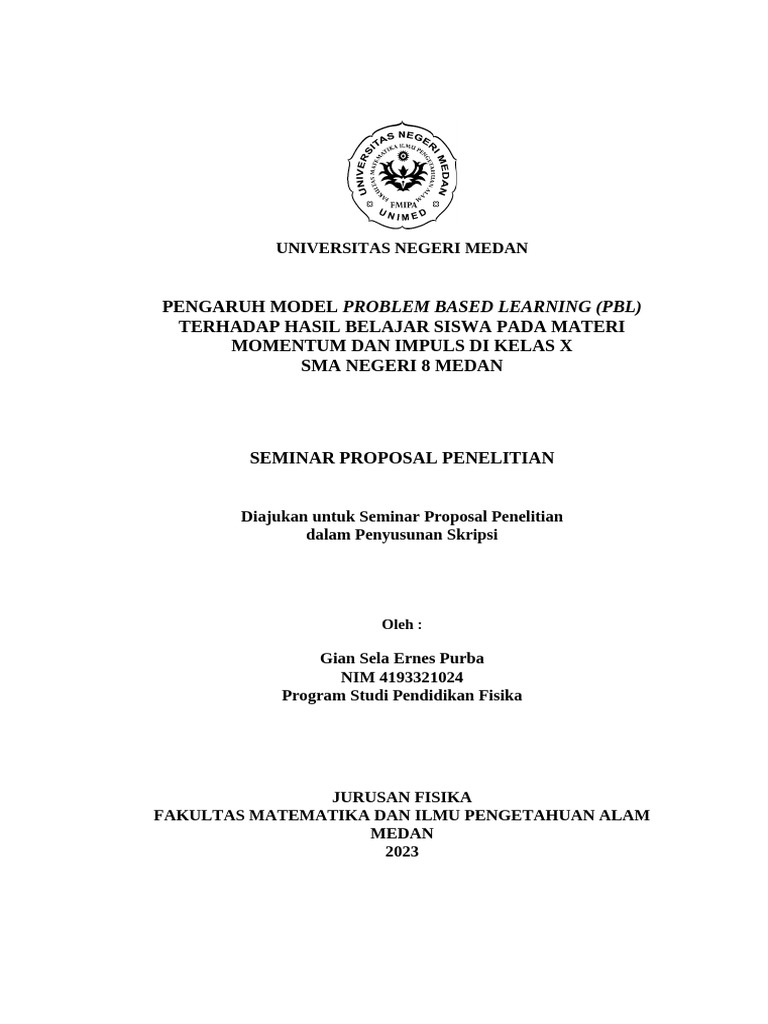 Proposal Momentum Dan Impuls Gian Sela Ernes Purba | PDF
