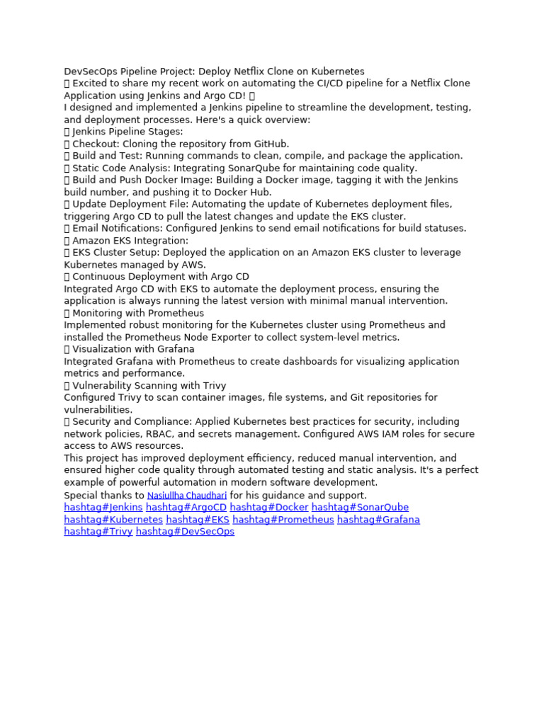 DevSecOps Pipeline Project_post | PDF