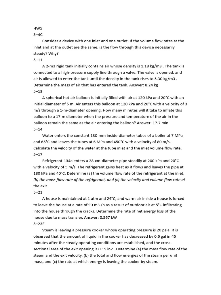 Chapter 5 Homework | PDF