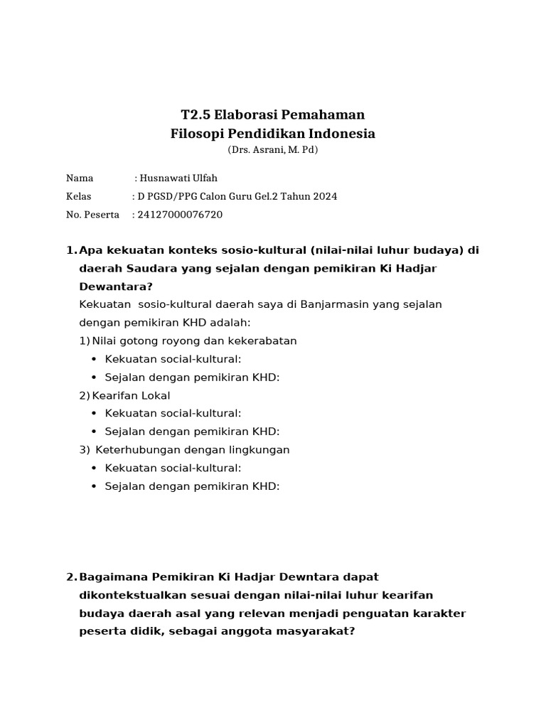 T2.5 Elaborasi Pemahaman - FPI - Husnawati Ulfah | PDF