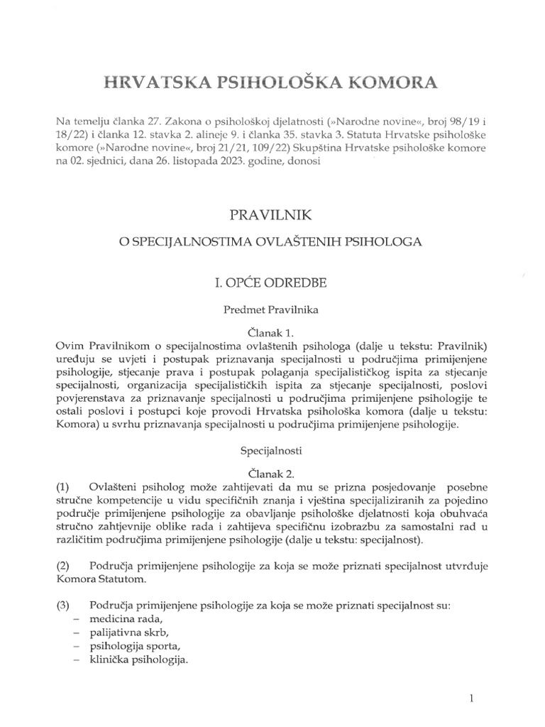 Pravilnik o Zdravstvenim | PDF