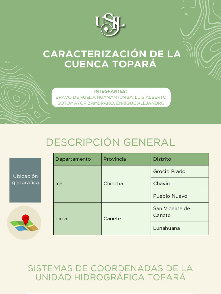 PPT Caracterización de la cuenca Topará (1) | PDF