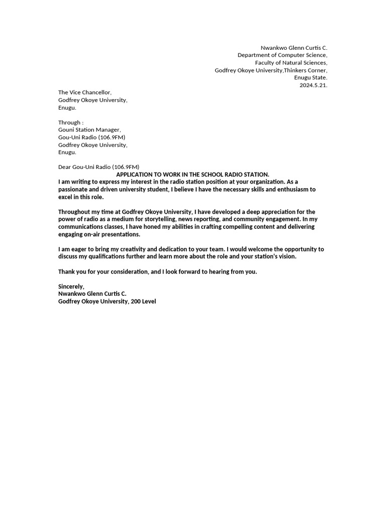 Cover Letter For Radio What Is A Cover Letter? (And What To Include In