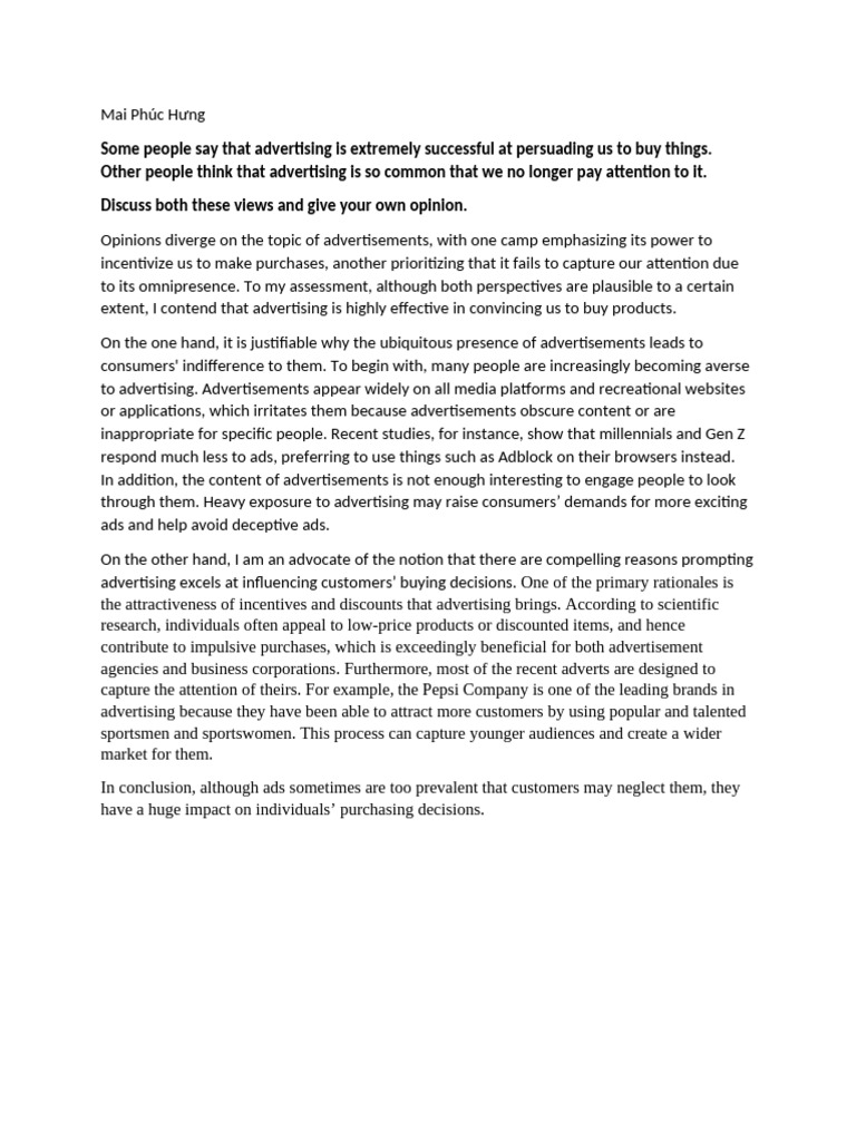 WT2-Ads - Persuade Vs Be Ignored | PDF