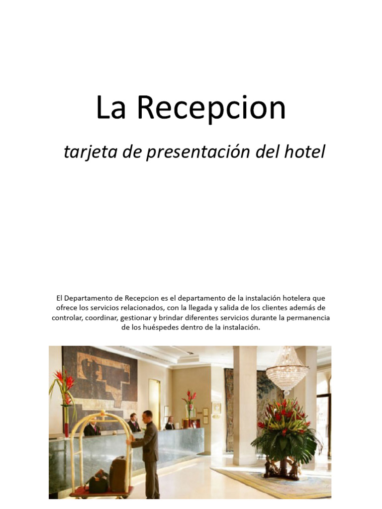 La Recepcion | PDF