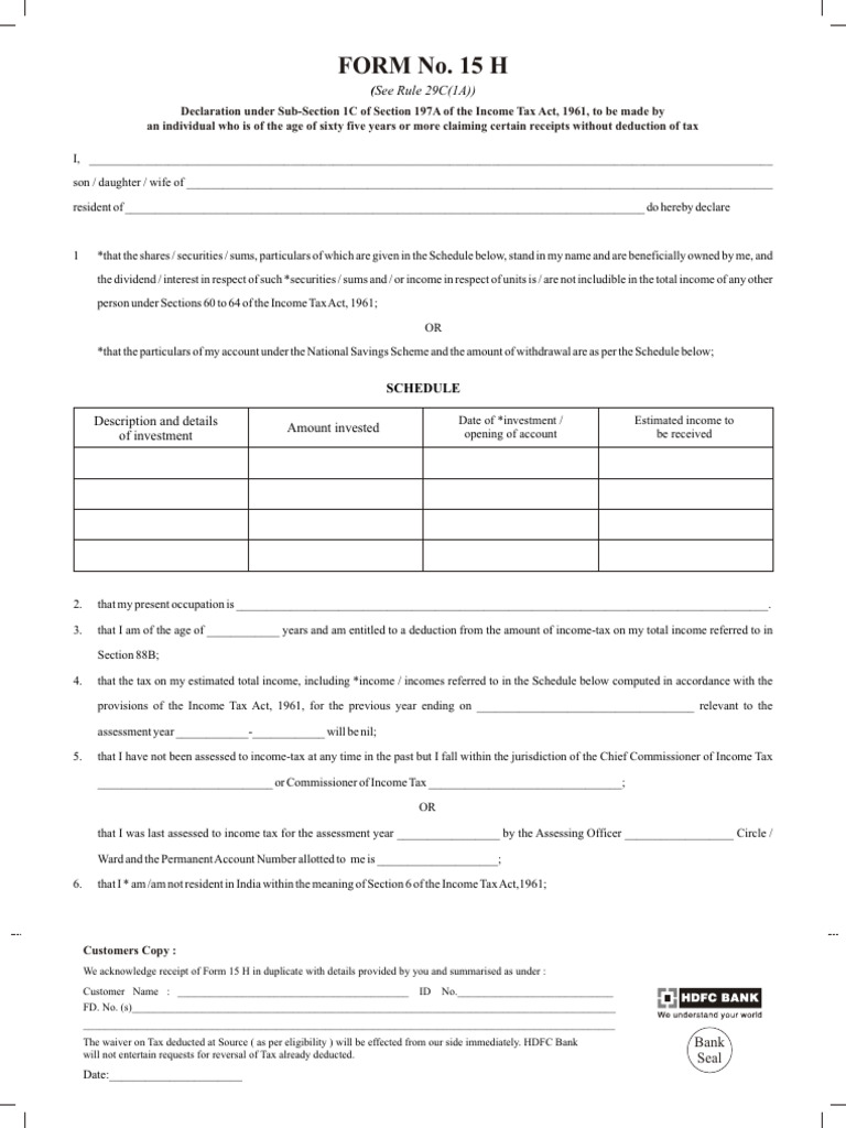 Form H | PDF