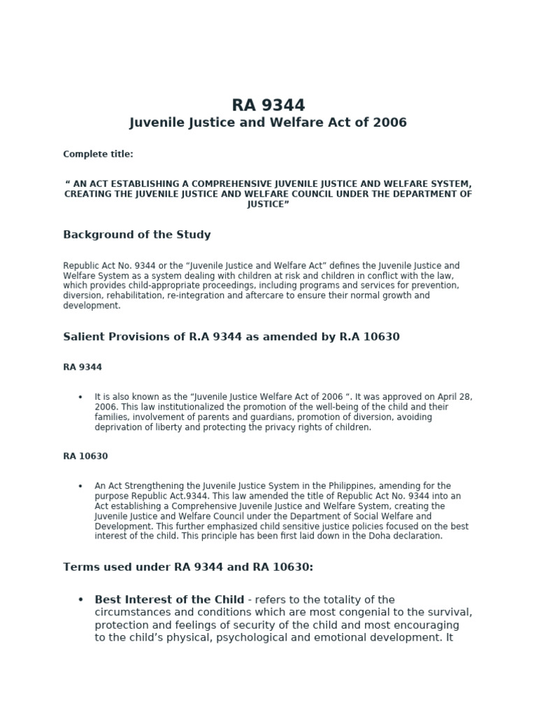 Ra 9344 | PDF