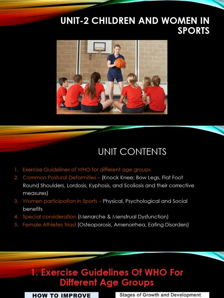 Unit-2 Children and Women in Sports | PDF