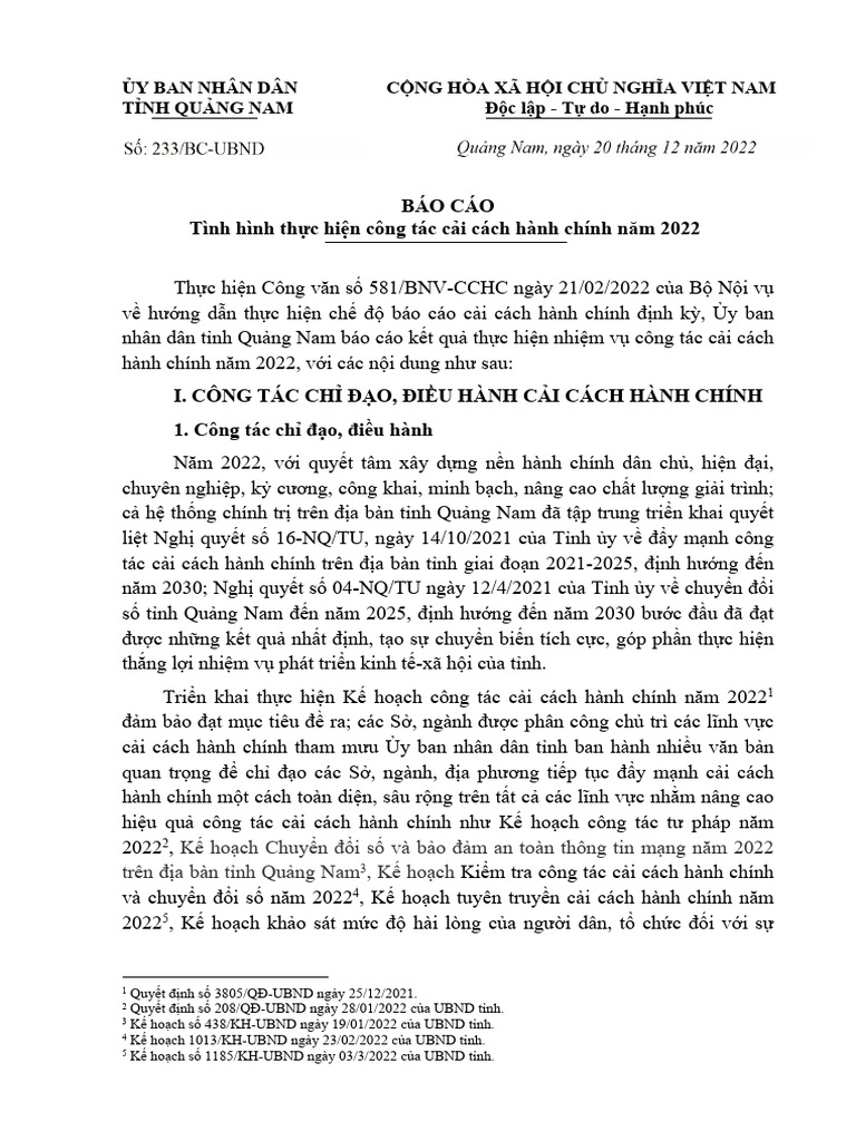 BÁO CÁO CÔNG TÁC CCHC NĂM 2022-BNV - Signed | PDF