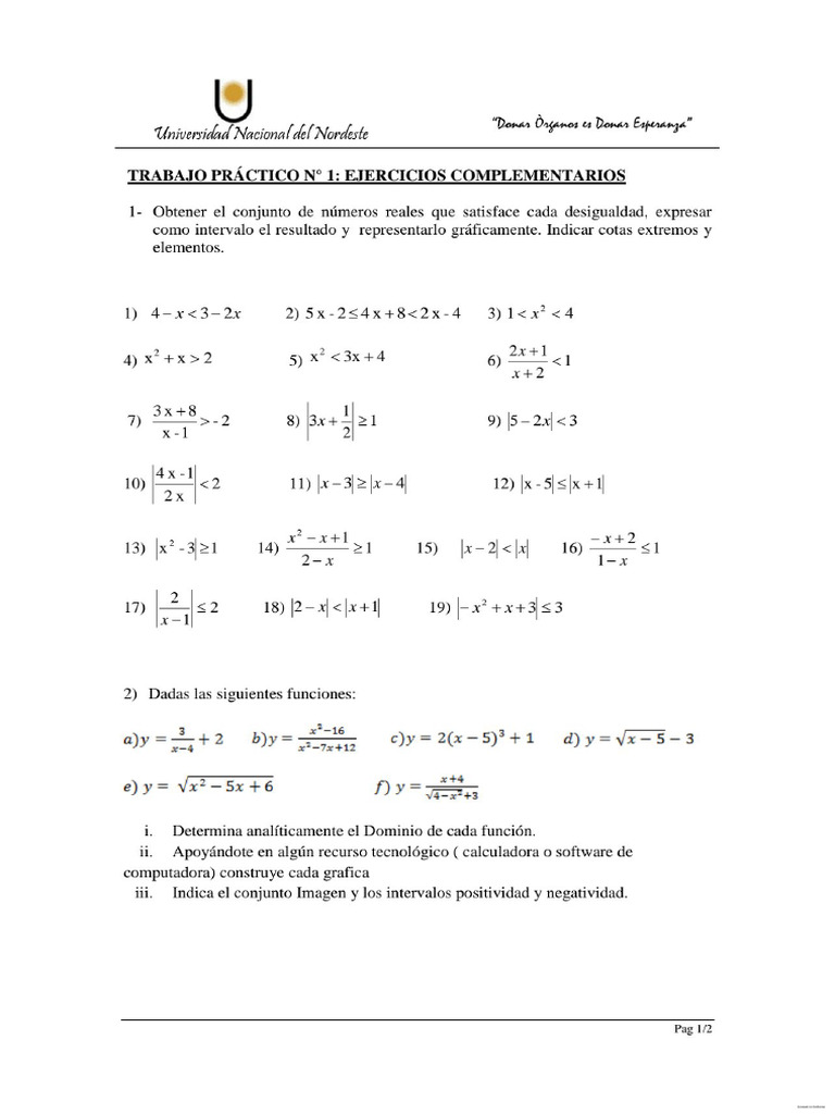 COMPLEMENTARIOS TP 1 | PDF