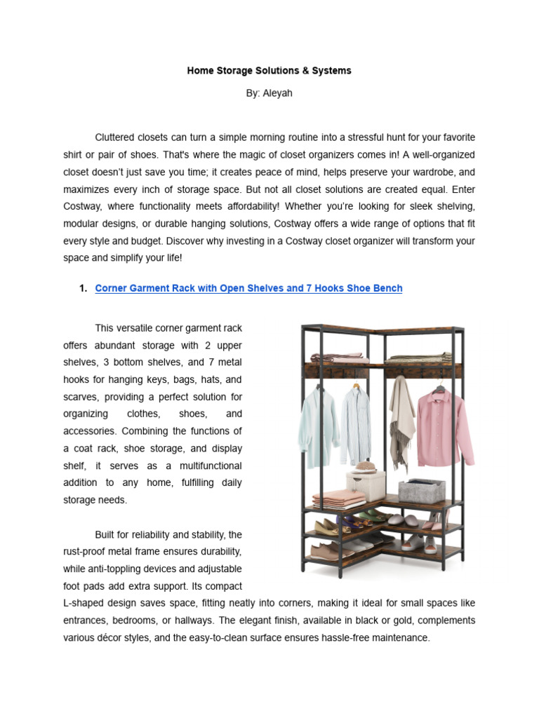 Home Storage Solutions & Systems | PDF