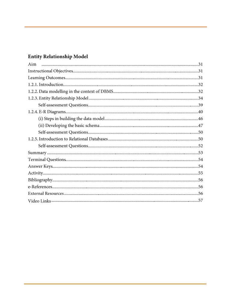 RDBMS M01 C02 SLM Entity Relationship Model | PDF