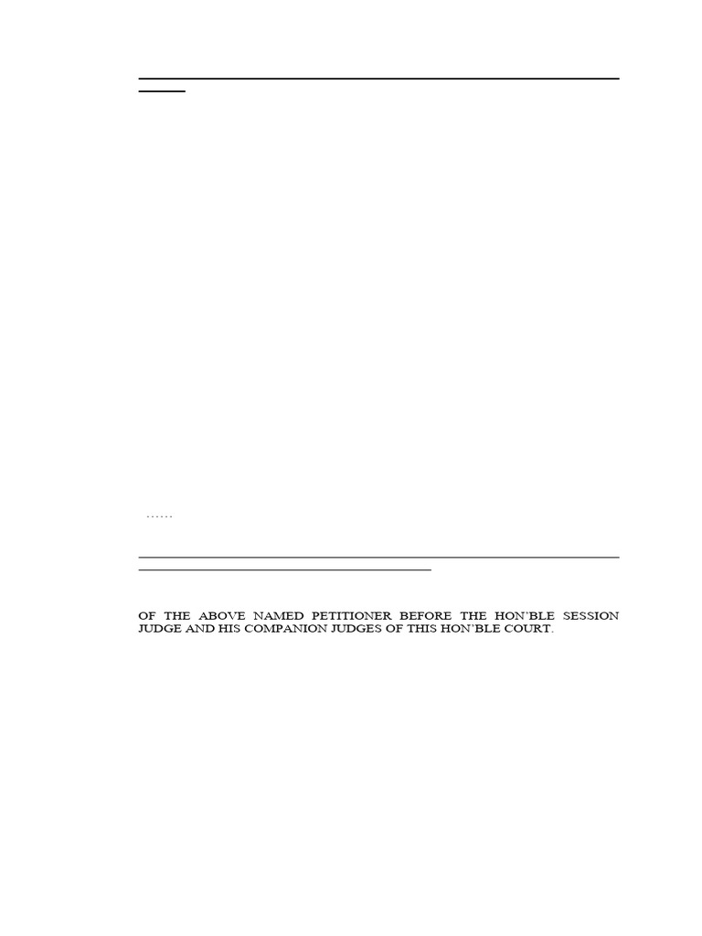 Anticipatory Bail Application Format | PDF | Bail | Affidavit