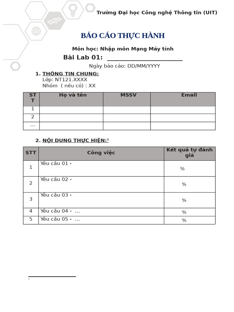 Template LAB Report IT005 | PDF