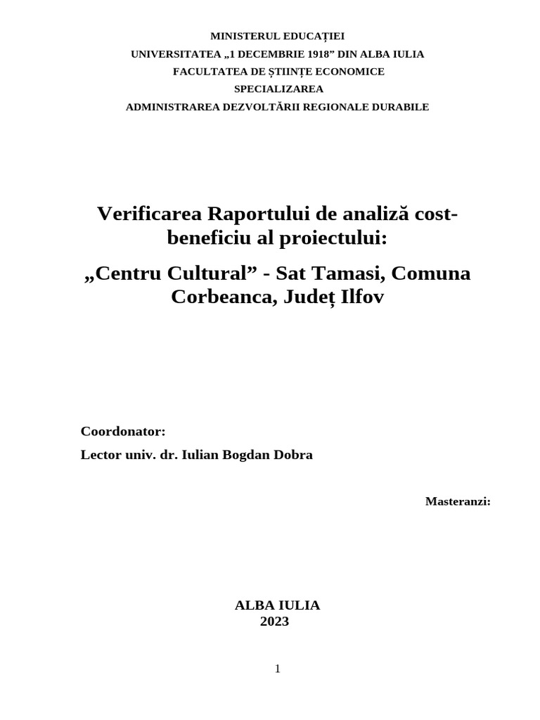 Proiect ACB MODEL | PDF