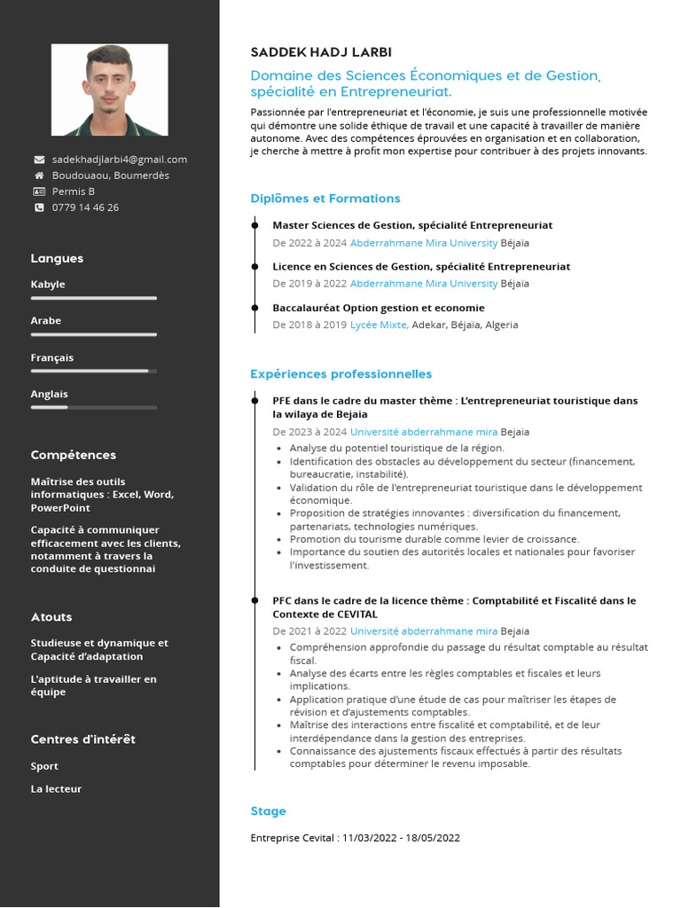 CV - 2024-09-25 - Saddek - Hadj Larbi | PDF