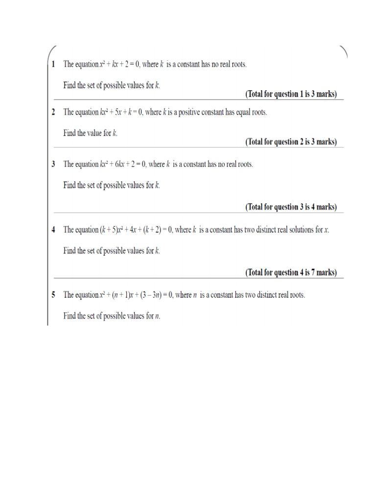 The Discriminant Practice | PDF