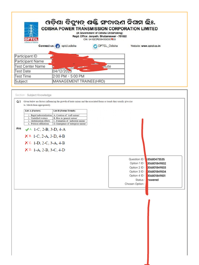 Optcl Response | PDF