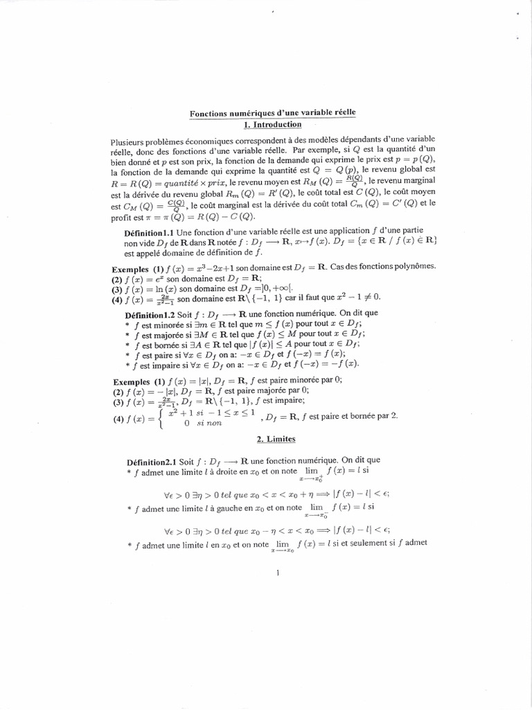 Cours Analyse Mathématique | PDF