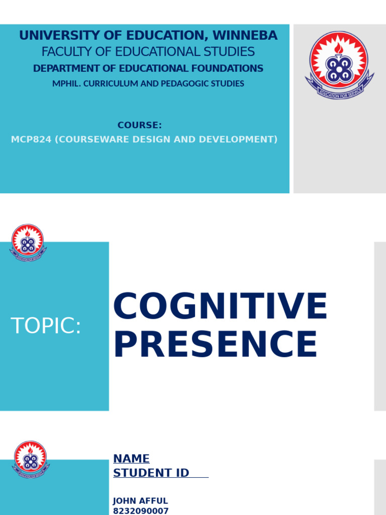 Cognitive Presence - Grp. - Courseware Design. | PDF | Learning | Educational Technology
